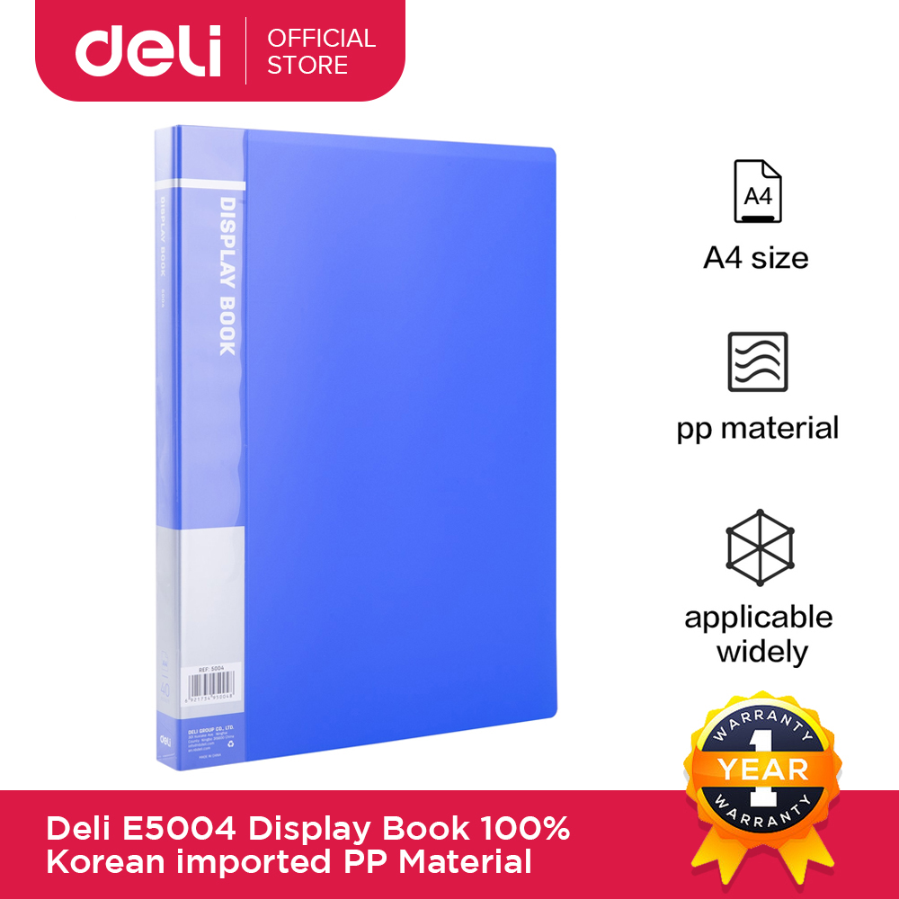 Deli A4-40P Display Book 100% Korean imported PP material E5004 | Lazada PH