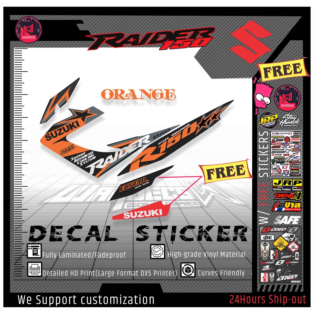 Factory direct sales Raider 150 Stock Decal - Reborn, Carb type (Custom ...