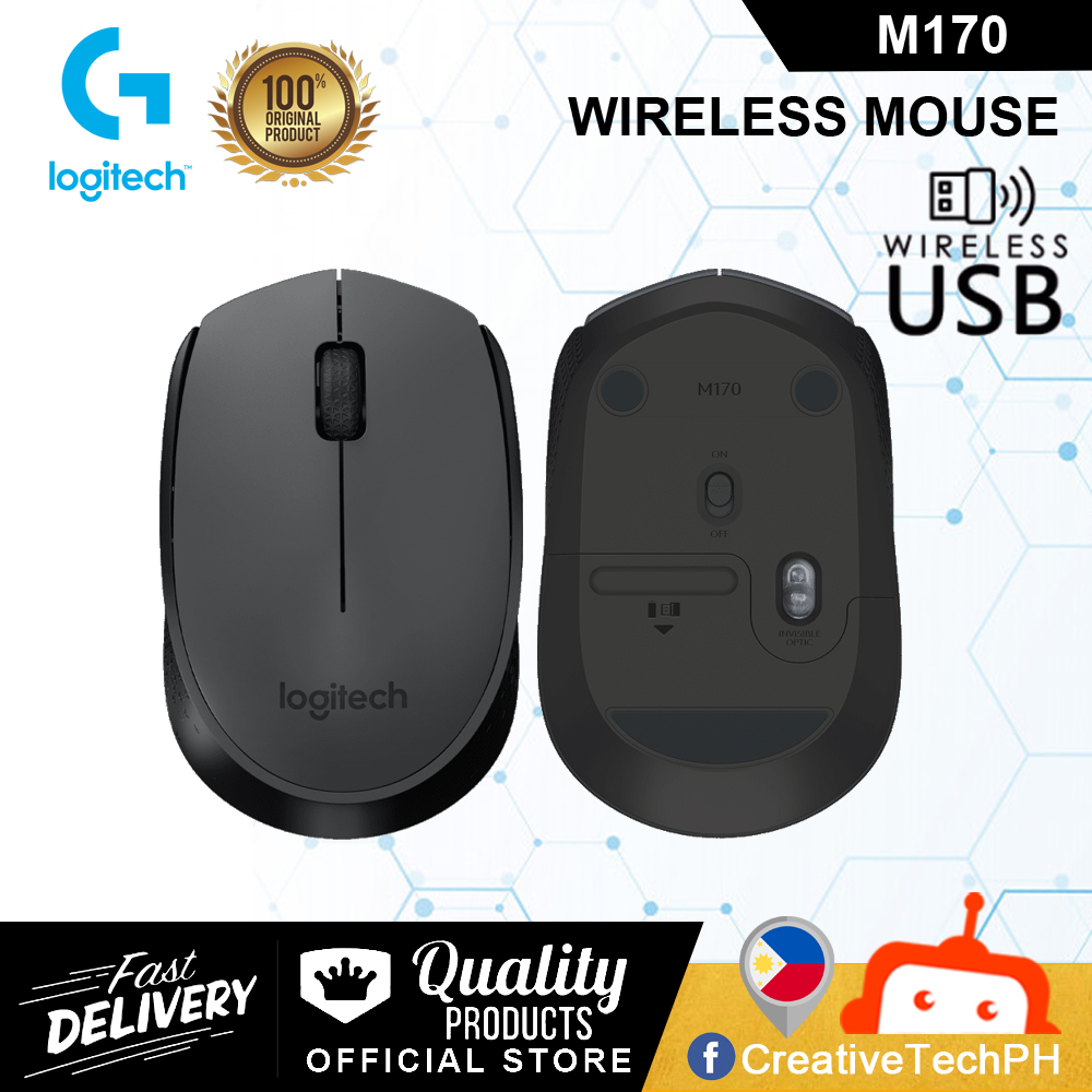 Logitech M170 WIRELESS MOUSE Plug & Play Original BLACK | Lazada PH