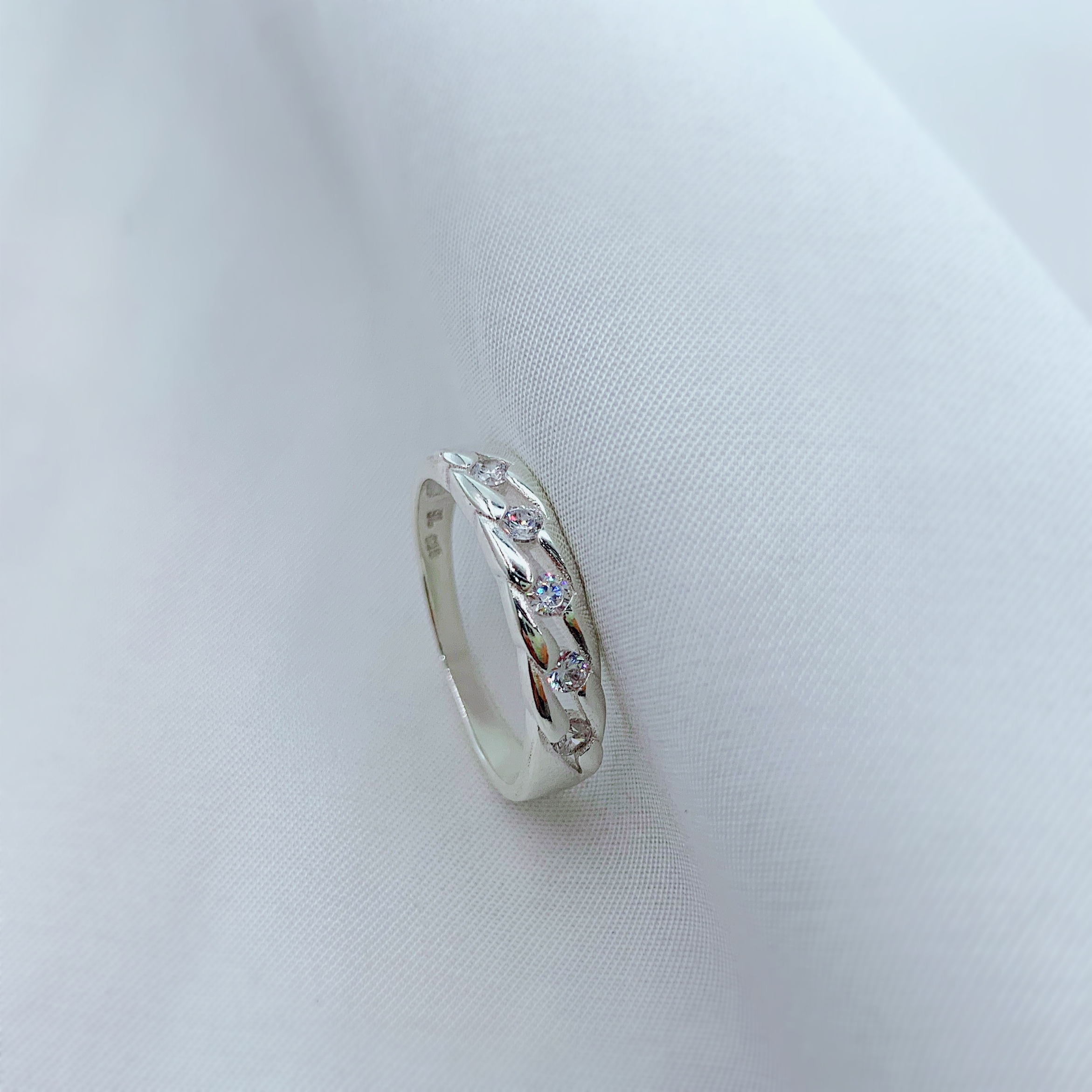 Silver Gallery Genuine 925 Italy Silver Ladies Ring w/stone NJS Part-37 ...