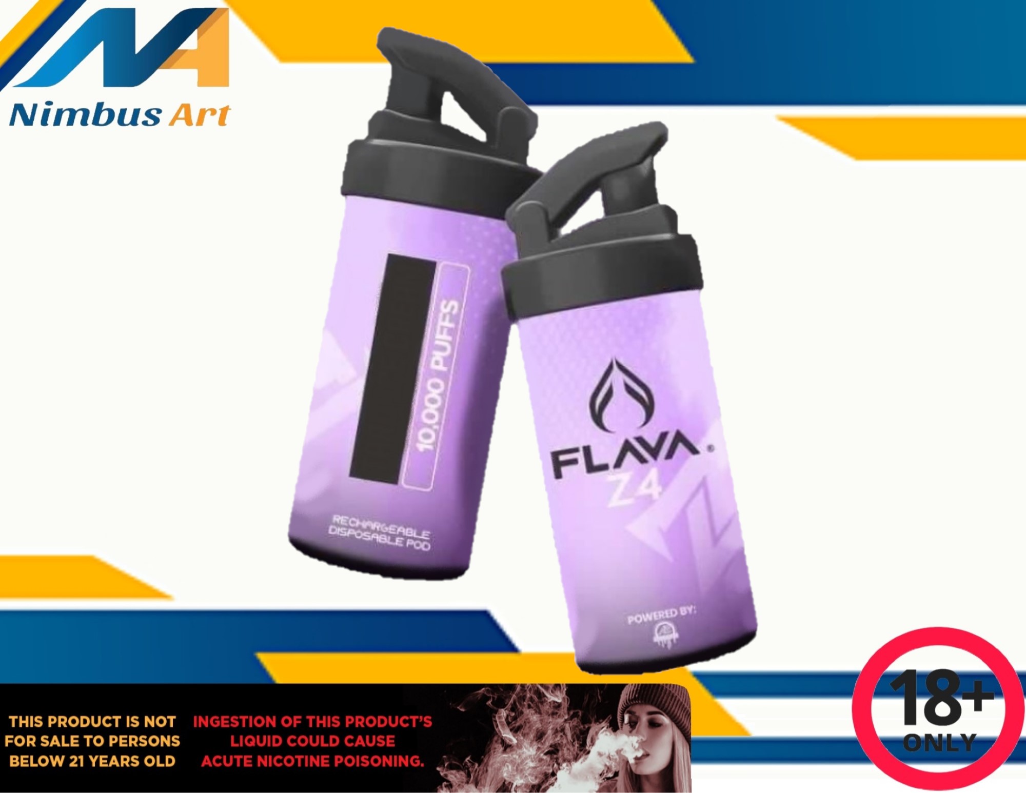 FLAVA Z4 10,000PUFFS BY AEBAR 750mAh DISPOSABLE POD AUTHENTIC ORIGINAL ...