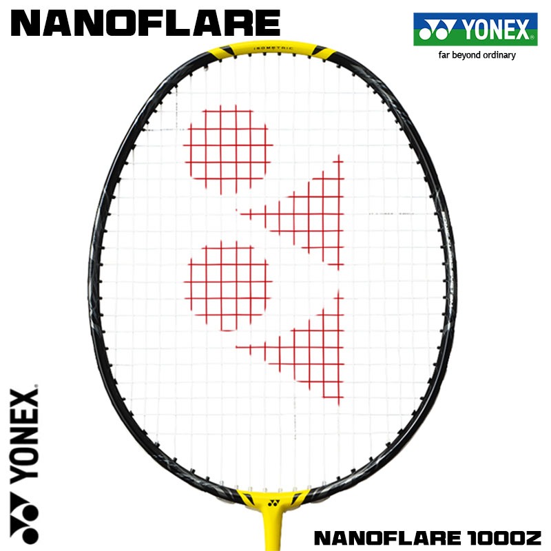 YONEX NANOFLARE 1000Z Badminton Racket Full Carbon Single 26-30Lbs Speedy Attacking Badminton ...