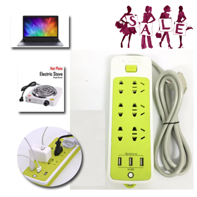 New 2000W power socket (6 plugs, 3 USB), phone charger socket, power ...