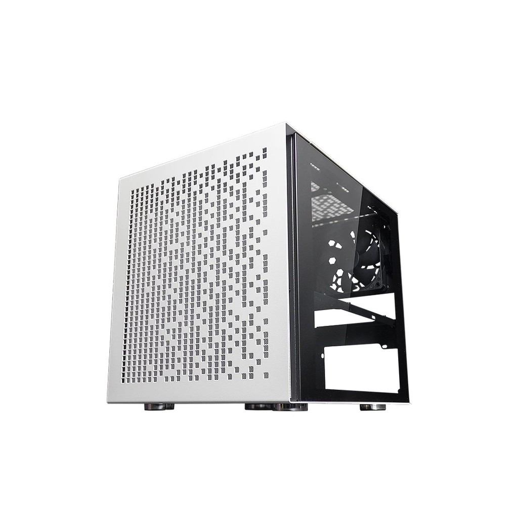 TECWARE QUAD WHITE MINI CUBE Case (1*200mm + 1*120mm Fans included ...