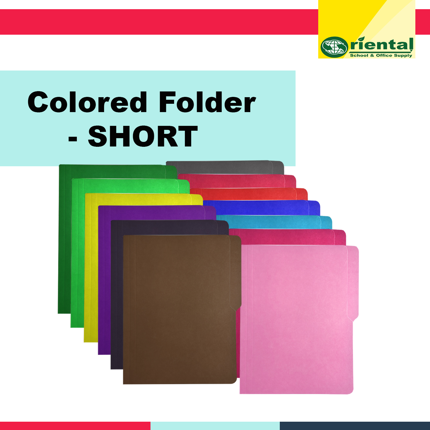 Slightly Damaged Short Colored Folder Colorful Document for Filing ...