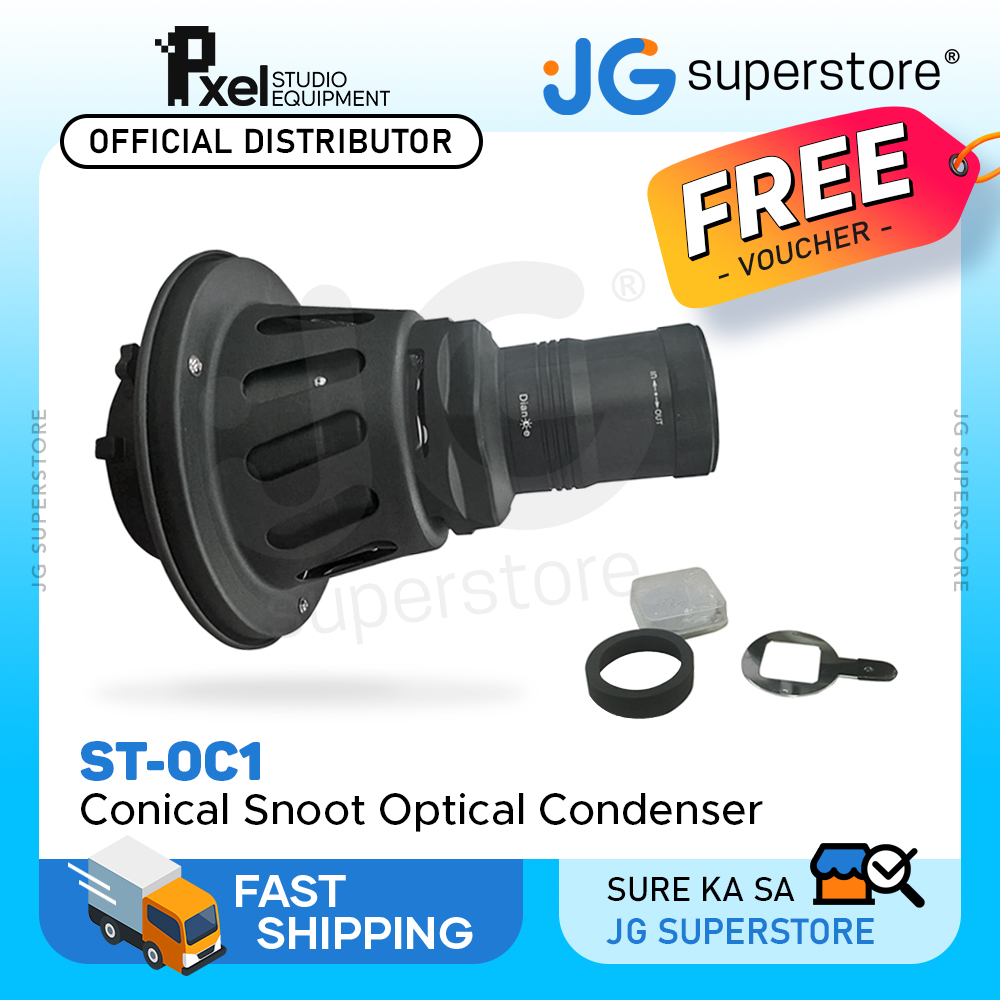 Pxel ST-OC1 Conical Snoot Optical Condenser Bowens Mount with Card Slot ...