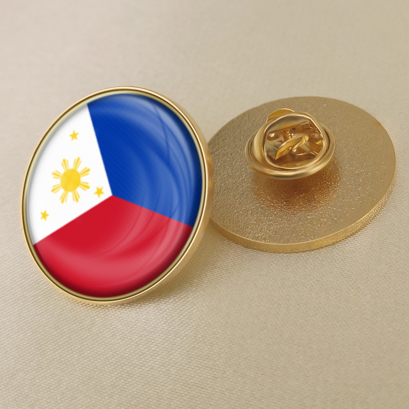 Philippine Flag crystal glue drop badge Brooch flag brooch of all ...
