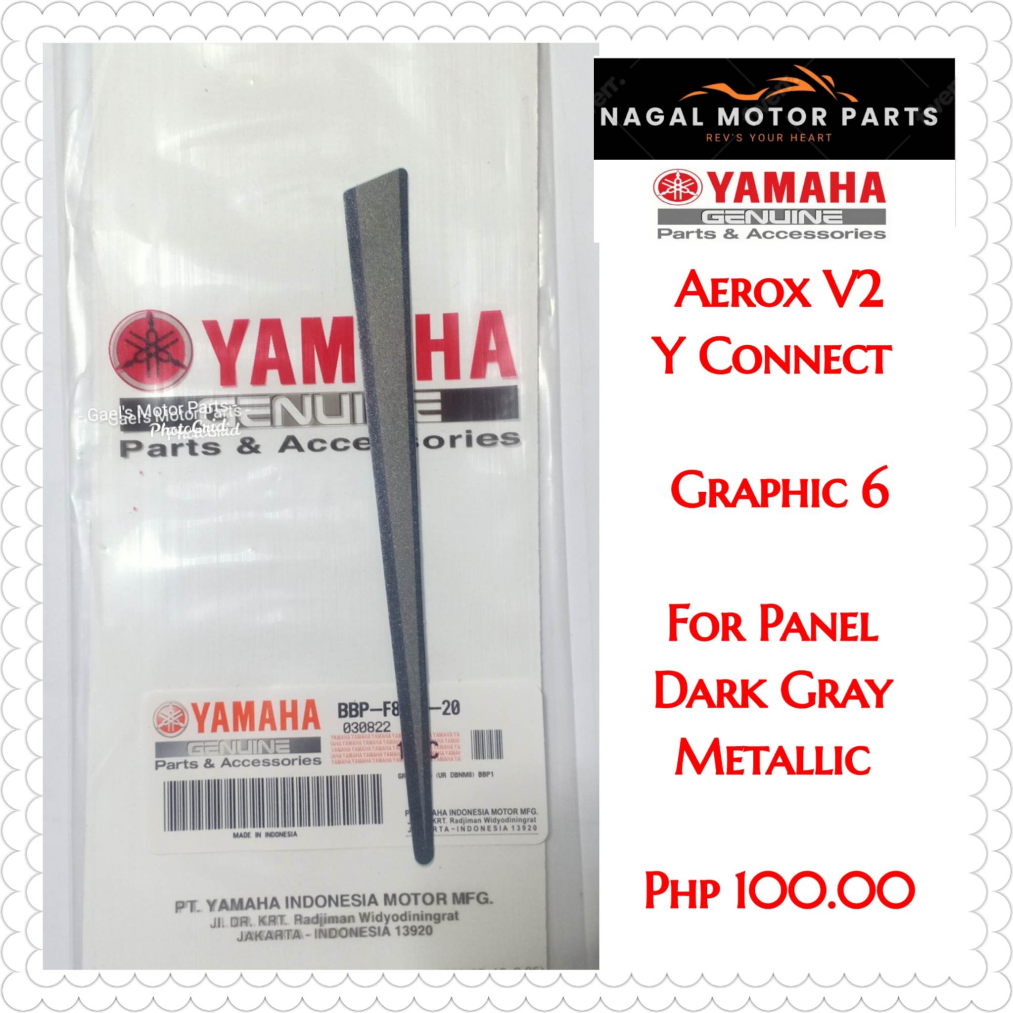 DECALS FOR PANEL DARK GRAY METALLIC/NEON GREEN AEROX V2 Y CONNECT ...