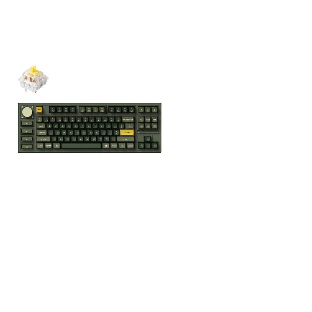 Keychron Q3 Pro SE w/ Knob QMK Mechanical Keyboard, Olive Green, TKL ...
