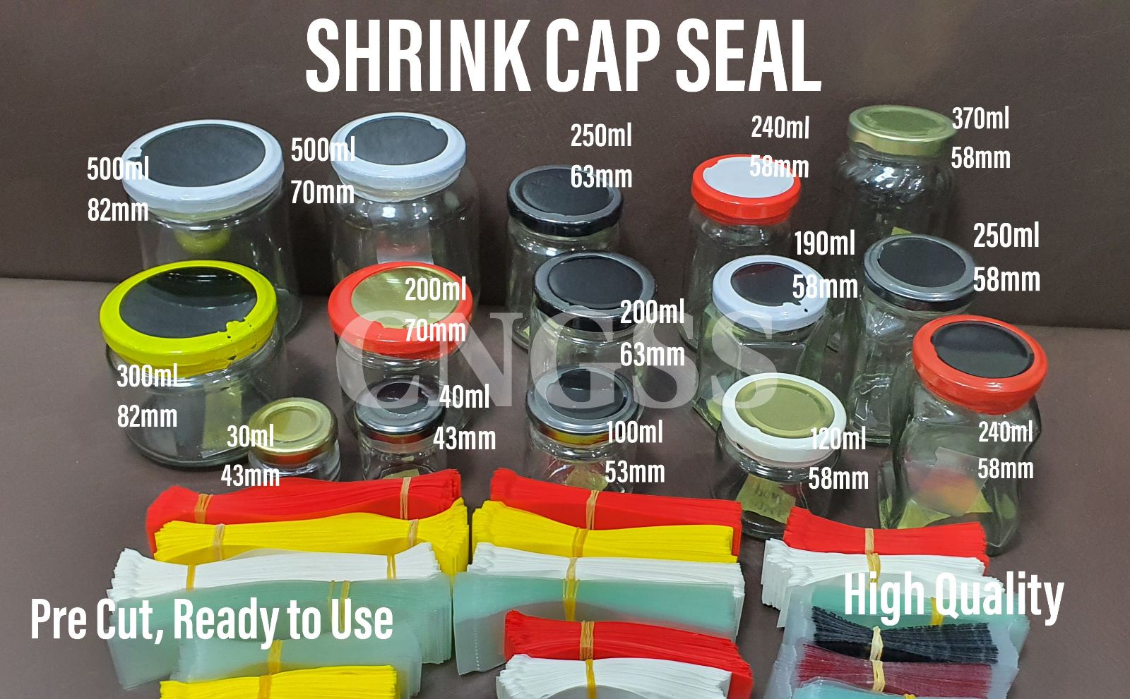 100pcs Shrink wrap seal for containers sizes 43mm-82mm | Lazada PH