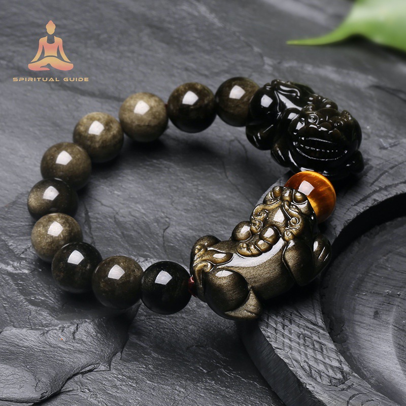 Natural Black Obsidian Pixiu Prosperity Bracelet | Lazada PH