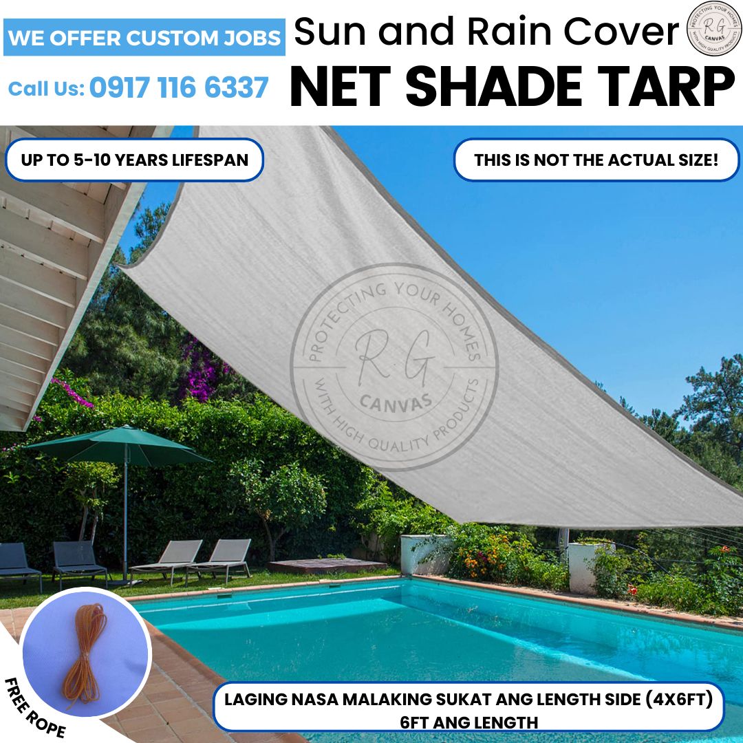 8x12ft With Free Rope. Net Shade, Mesh Trapal, Net Sunscreen, Sun Shade ...
