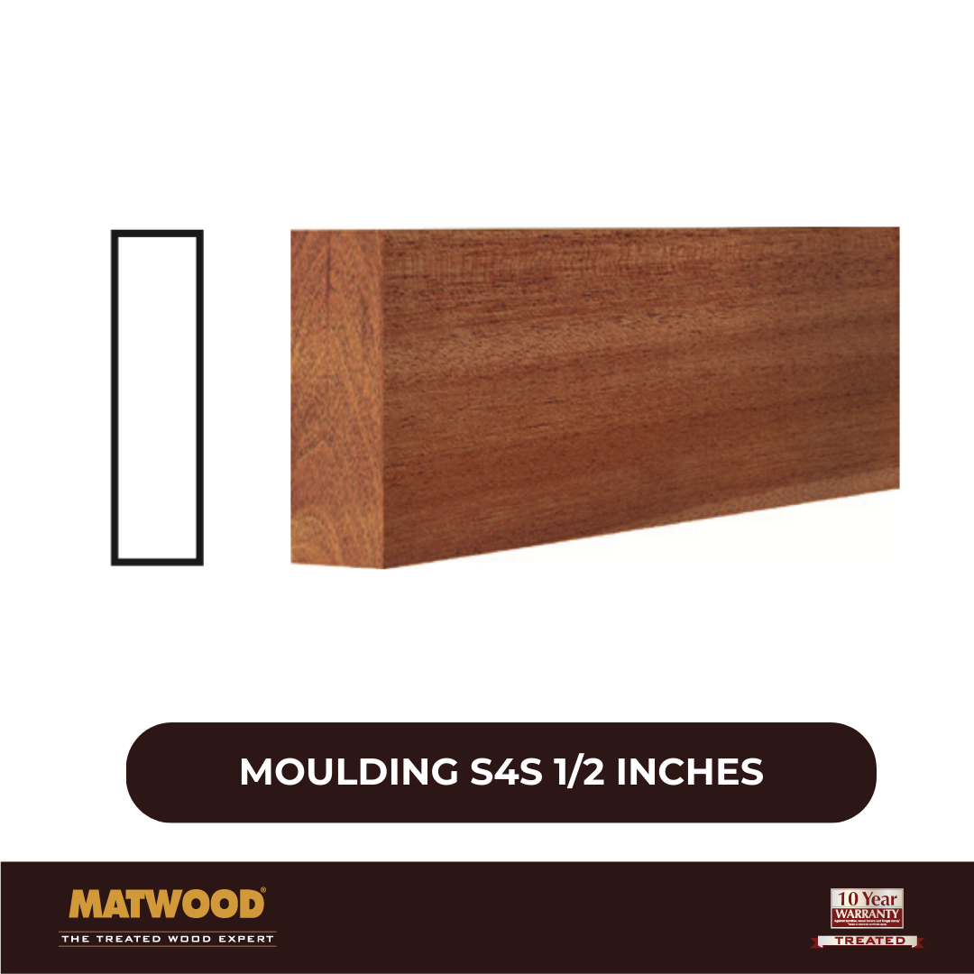 Matimco Matwood Solid Moulding S4S 1/2 inches 8 feet | Lazada PH