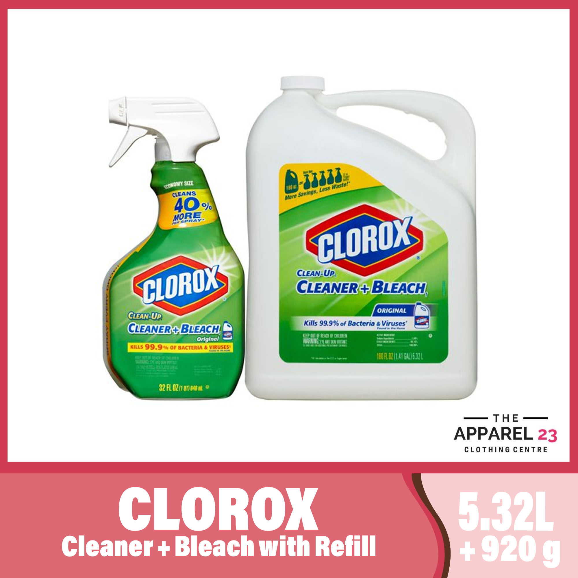 CLOROX Clean Up 32oz +180 oz refill | Lazada PH