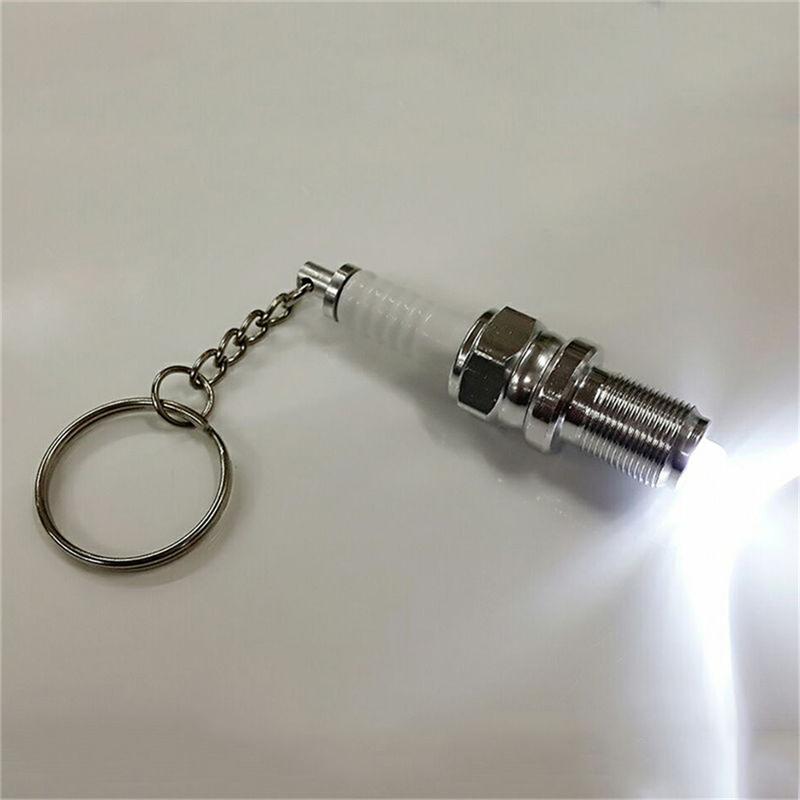 Great Heat Casual Fashion LED Key Chain Spark Plug Key Chain Keychain ...