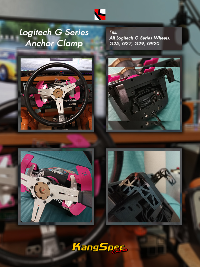 KangSpec Logitech G Series Wheel Clamp G25 / G27 / G29 / G920 | Lazada PH