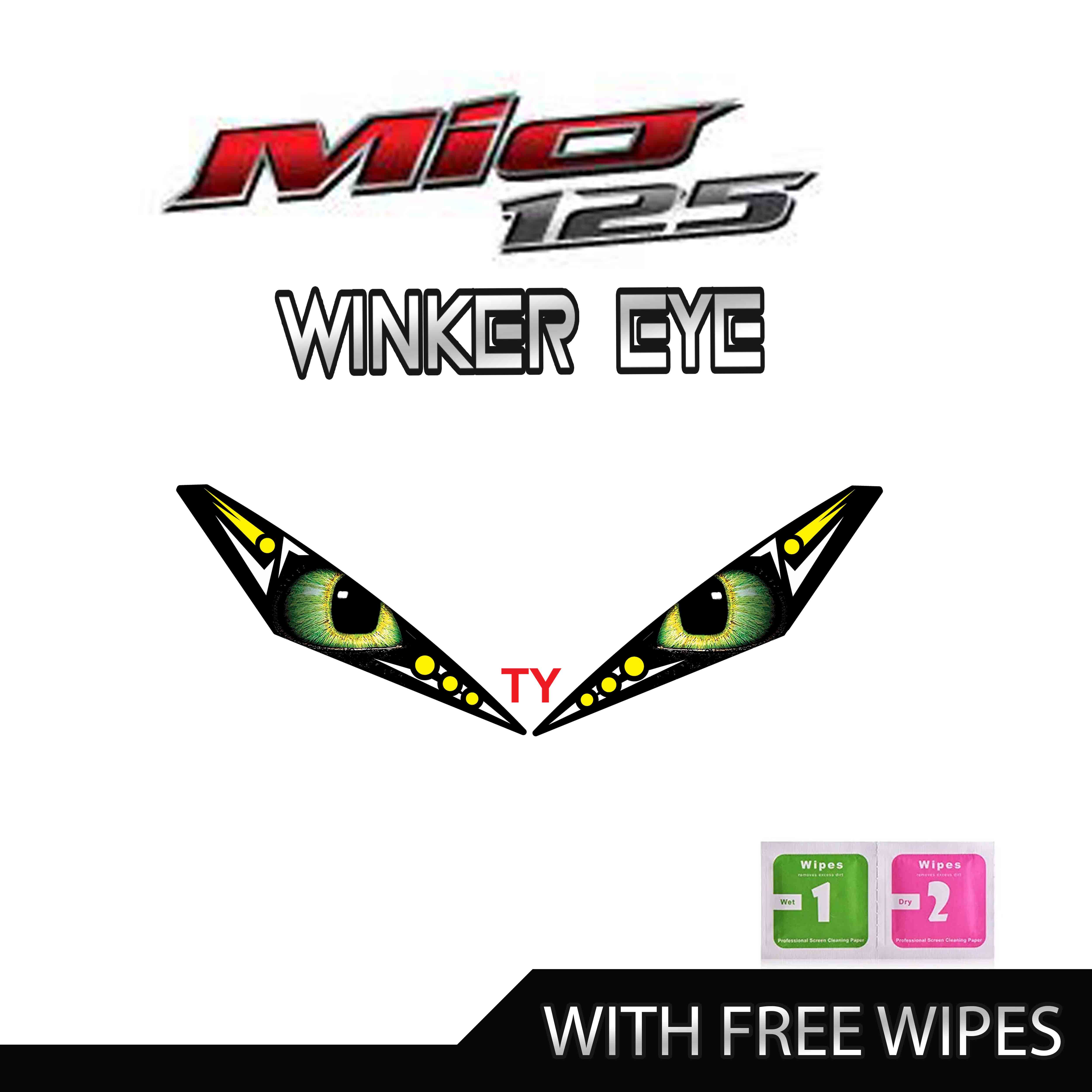 MIO I 125 WINKER EYE STICKER TRANSPARENT / TRANSLUCENT VNYL MATERIAL ...