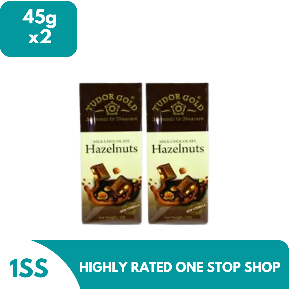 Tudor Gold Milk Chocolate Hazelnut 45g set of 2 | Lazada PH