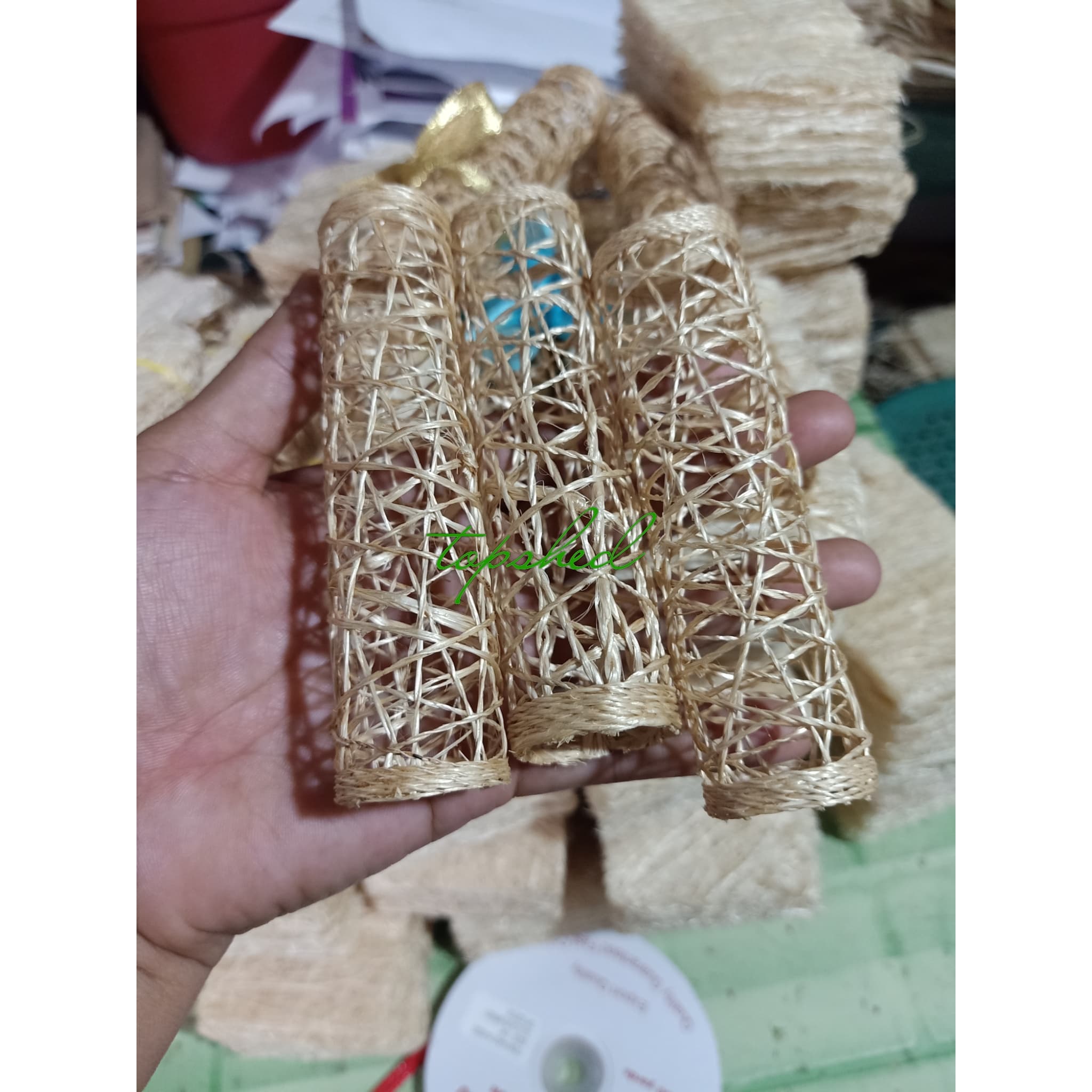 Bundle of 10 pcs Mini abaca tube, mini abaca case, tube for invitation ...
