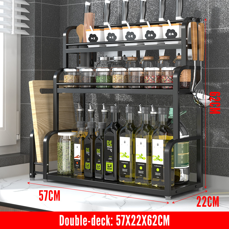 【🥇Super Durable】2/3 Layers Spice Racks wall mounted Kitchen sink ...