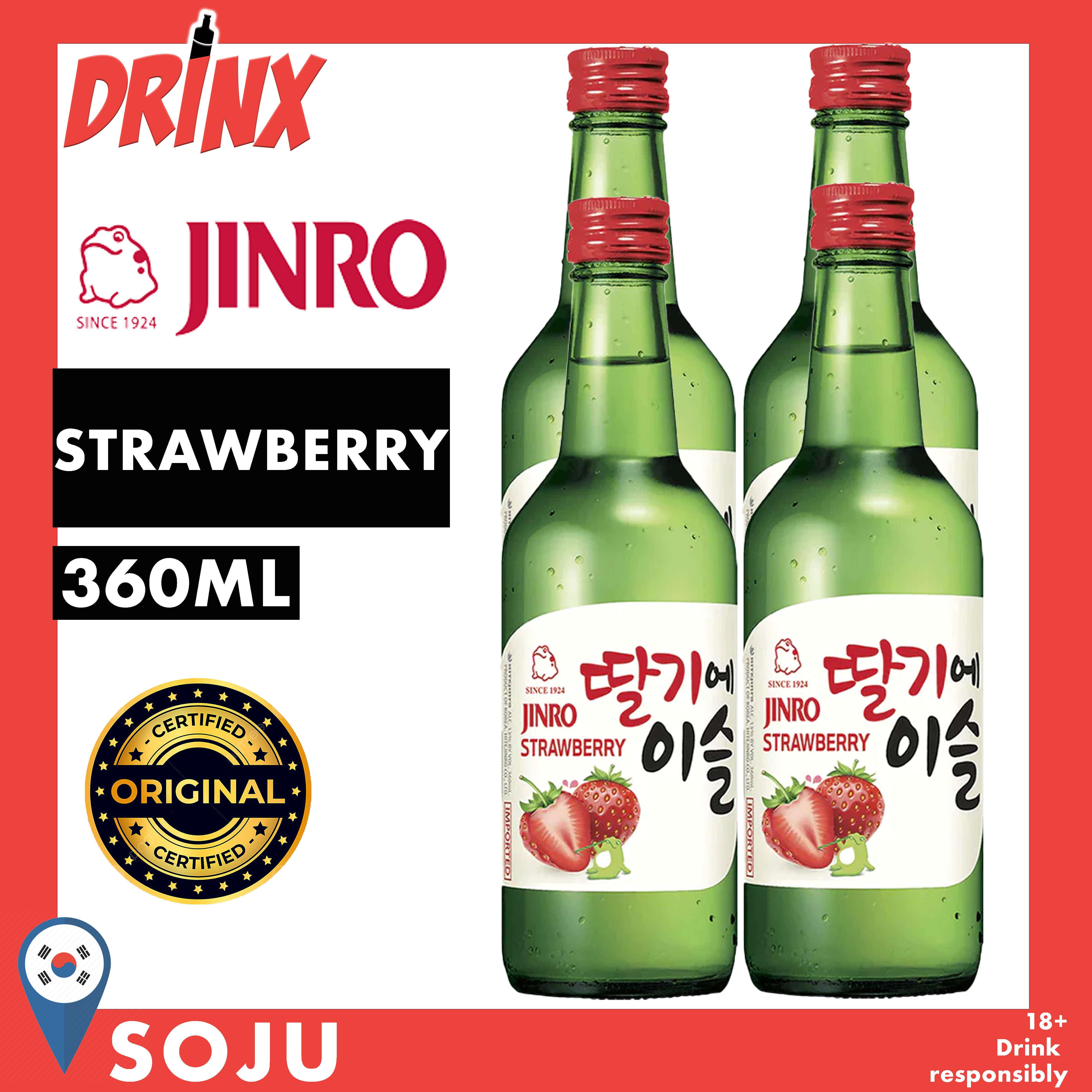 Jinro Strawberry Soju 360ml Pack of 4 | Lazada PH