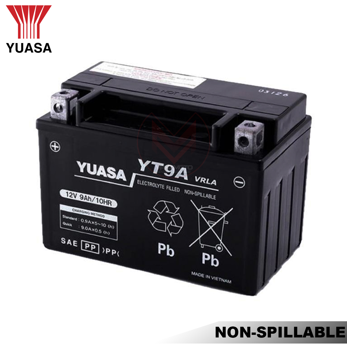 Yuasa YT9A (YTX9-BS, MF9-B, GTX9-BS, ETZ9R) Motorcycle Battery (Vietnam) best for KTM duke 200 ...