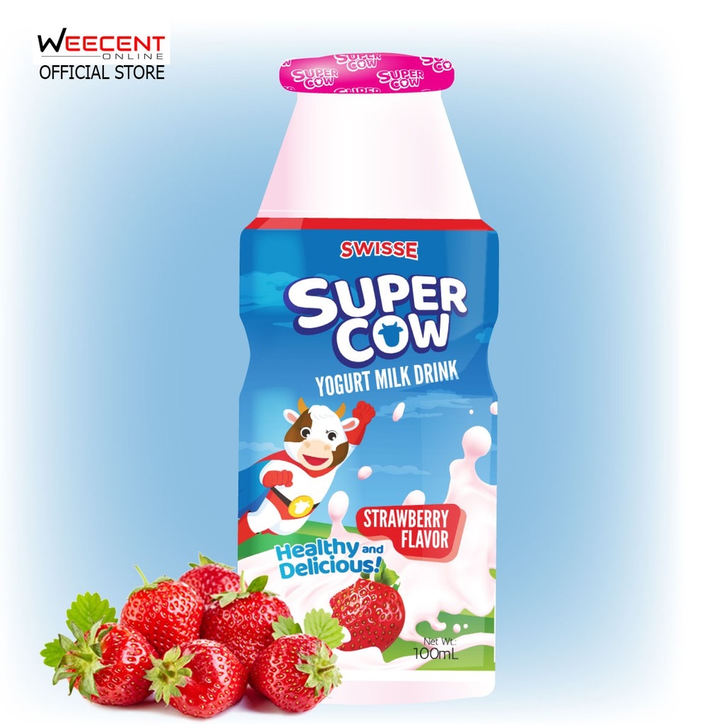 SUPER COW YOGURT DRINK-MILK/STRAWBERRY/BANANA/MANGO 6x100ML | Lazada PH