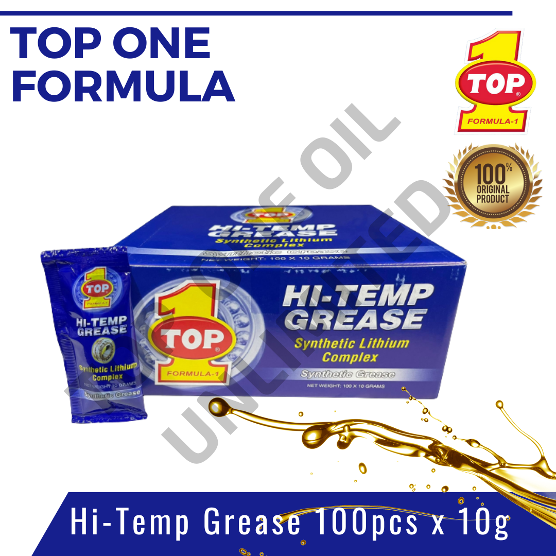 Top 1 Hi-Temp Grease Synthetic Lithium Complex 100 sachet/box 10 grams ...