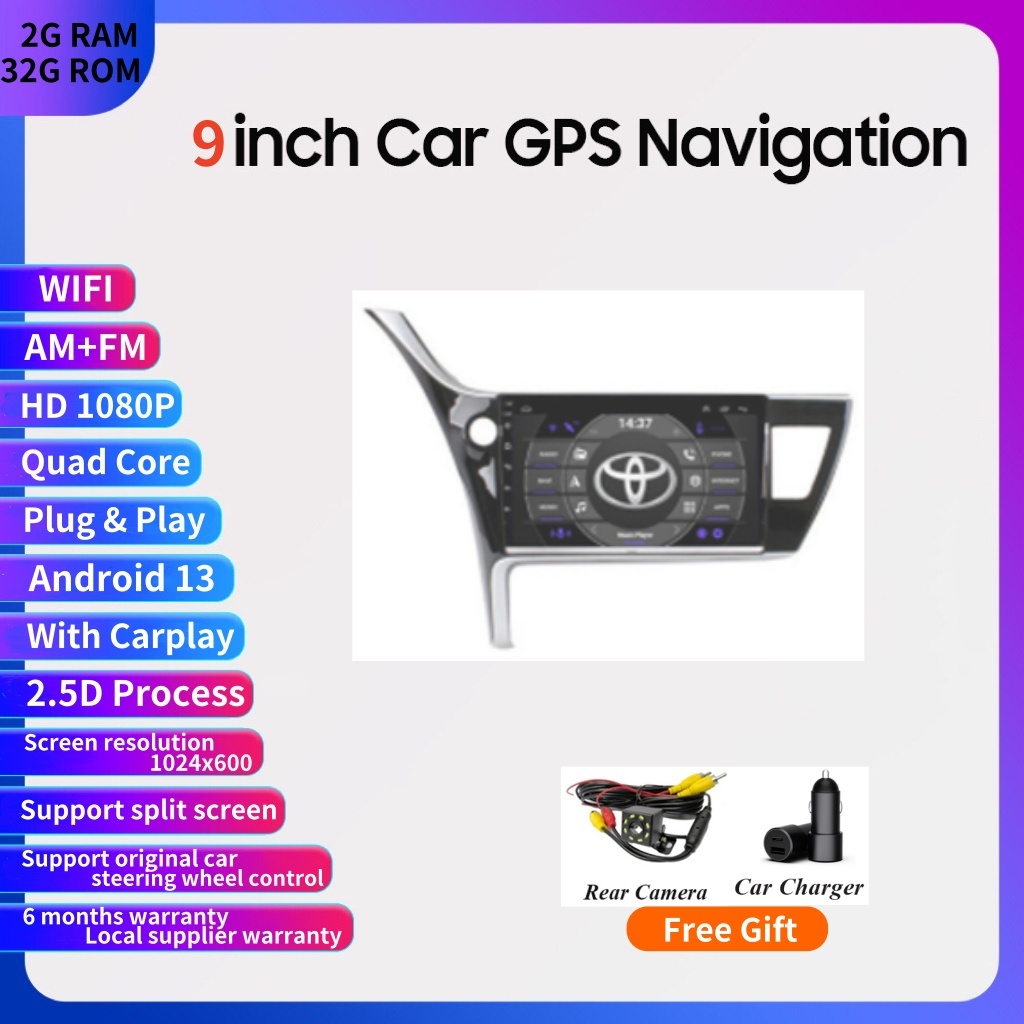 NAVITOPIA 9/10inch Android 13 2G RAM 16G/32G ROM Car GPS Navigation ...