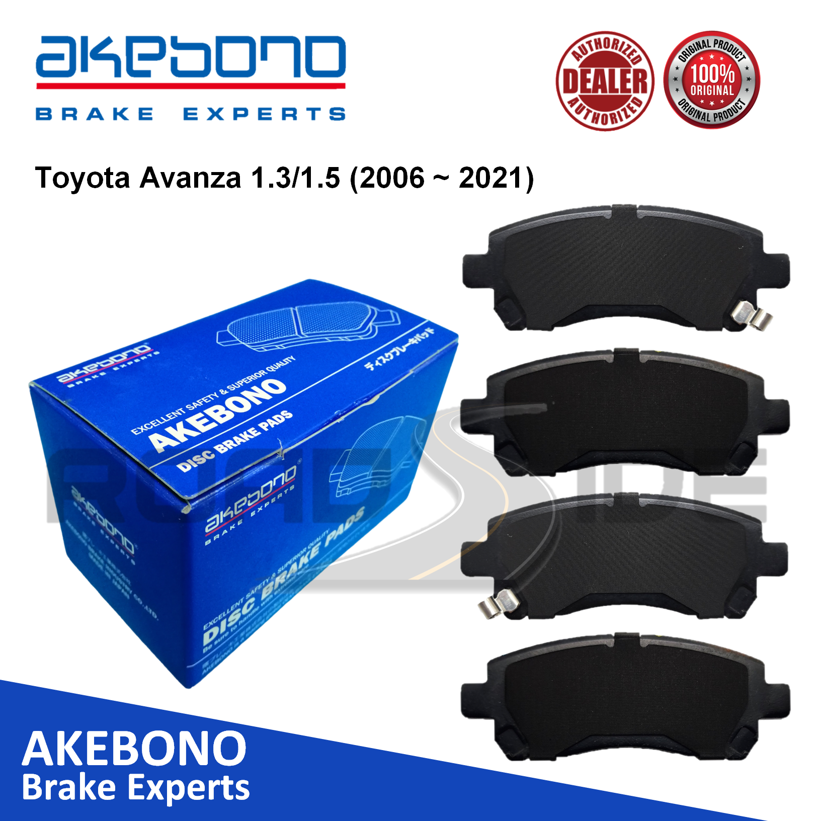 Akebono Front Brake Pads for Toyota Avanza 1.3/1.5 (2006 - 2021 ...
