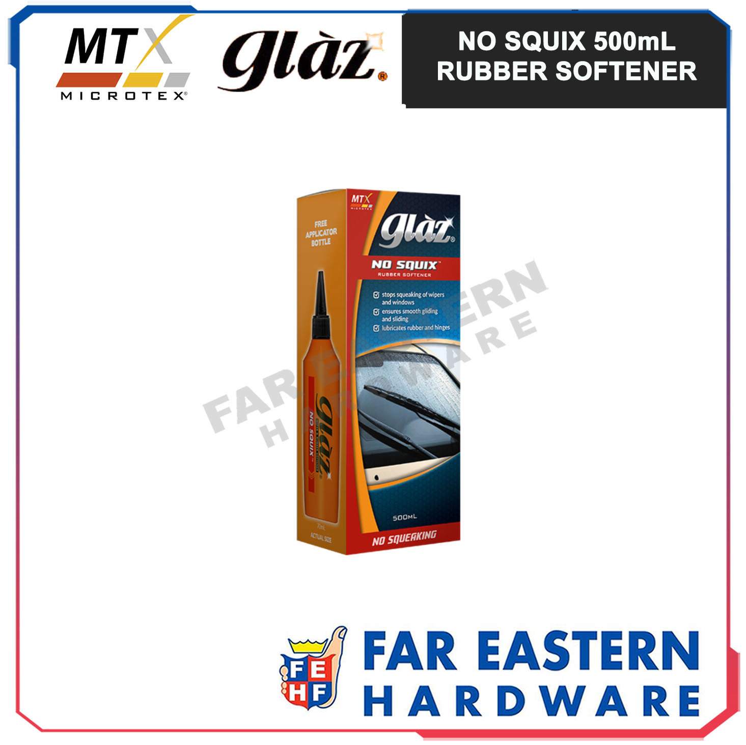 MICROTEX Glaz No Squix 500mL Wiper & Rubber Softener MTX | Lazada PH