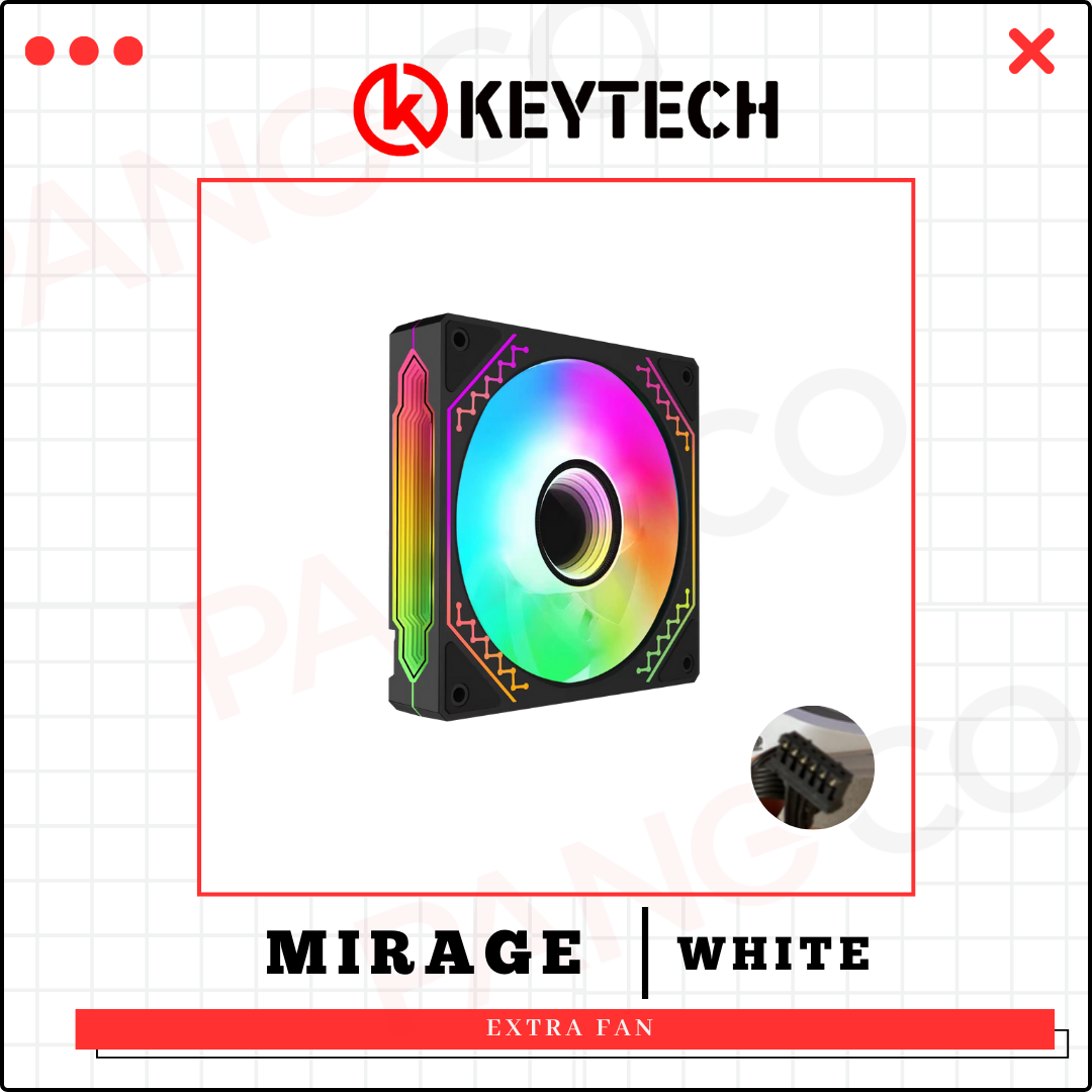 Keytech MIRAGE 3in1 Fan with Control Hub and Remote-Control ARGB X3 ...