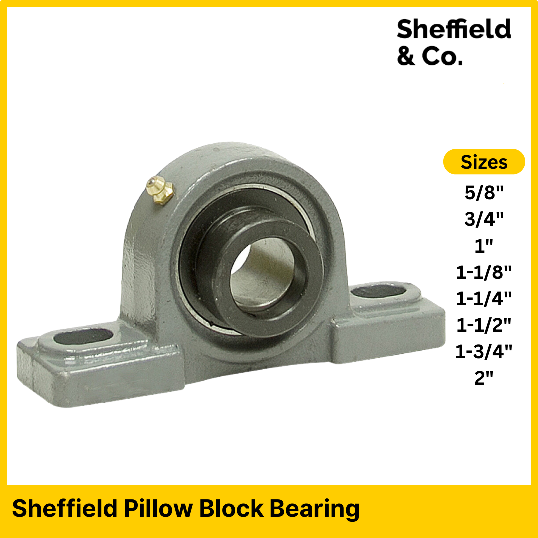 Sheffield Pillow Block Bearing, 5/8" - 2" (UCP-202, UCP-204, UCP-205, UCP-206, UCP-207, UCP-208 ...