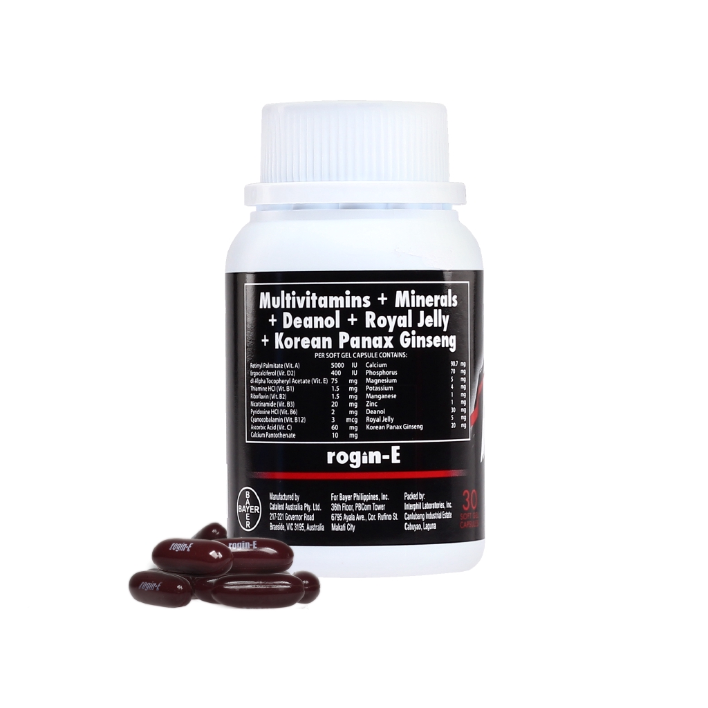 ROGIN E Multivitamins + Minerals + Deanol + Royal Jelly + Korean Panax ...