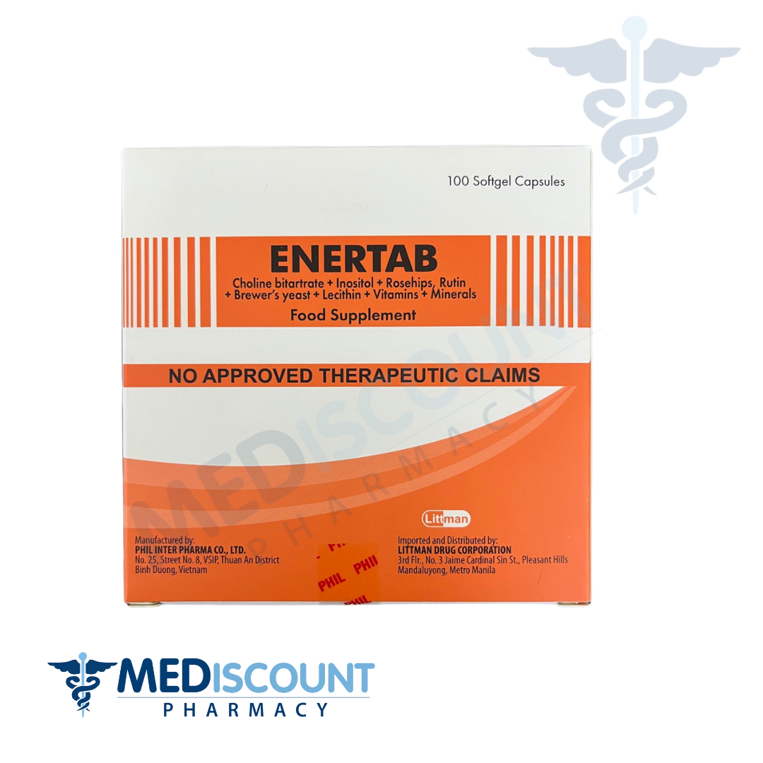 Enertab (Vitamins & Minerals) 100 softgel cap/box | Lazada PH