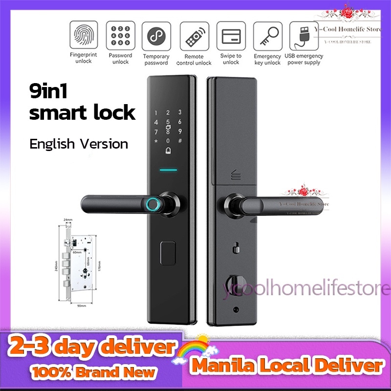 Smart Door Lock Anti-theft Door knob Lock Card Digital Code keyboard ...