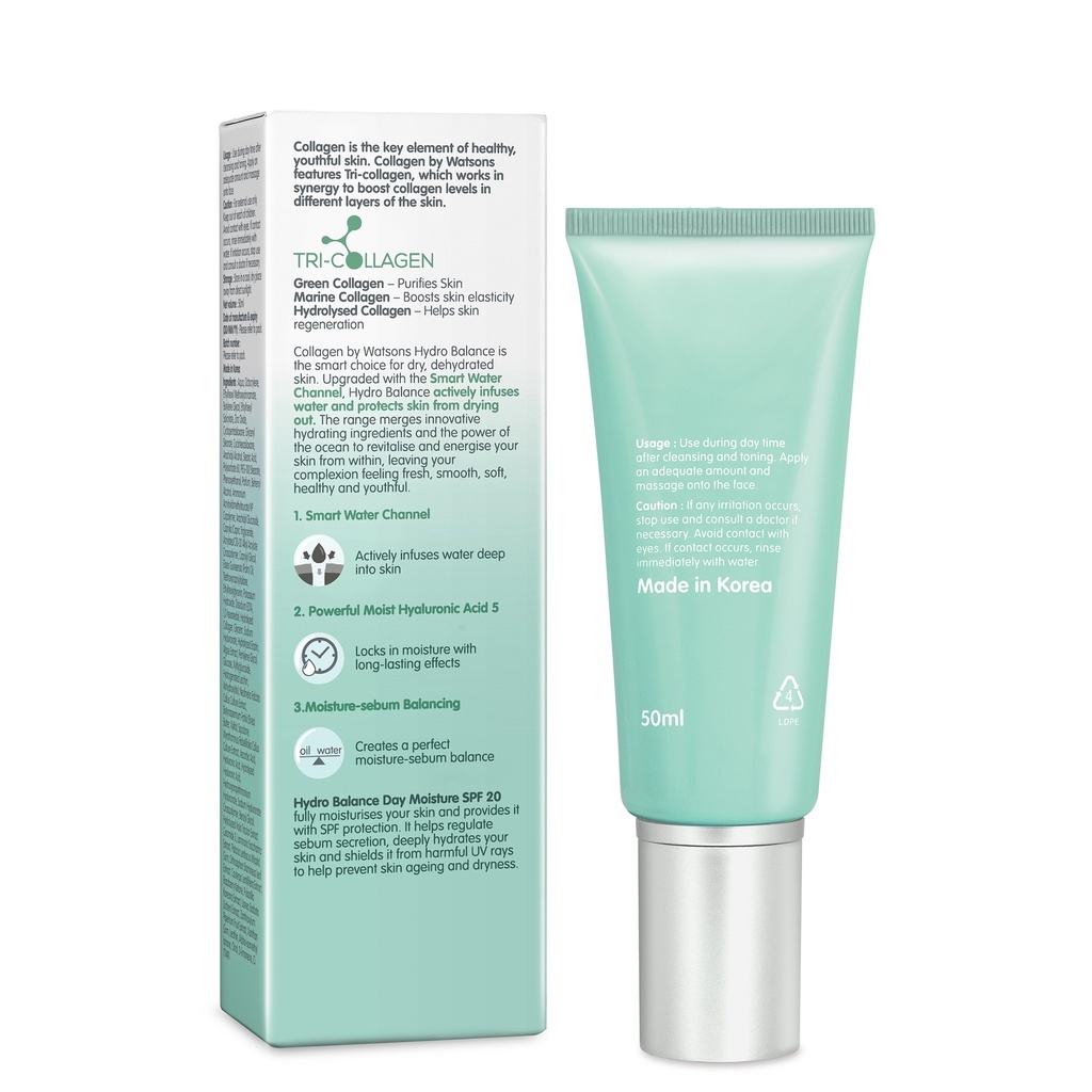 WATSONS Collagen Hydro Balance Day Cream SPF 20 50ml | Lazada PH