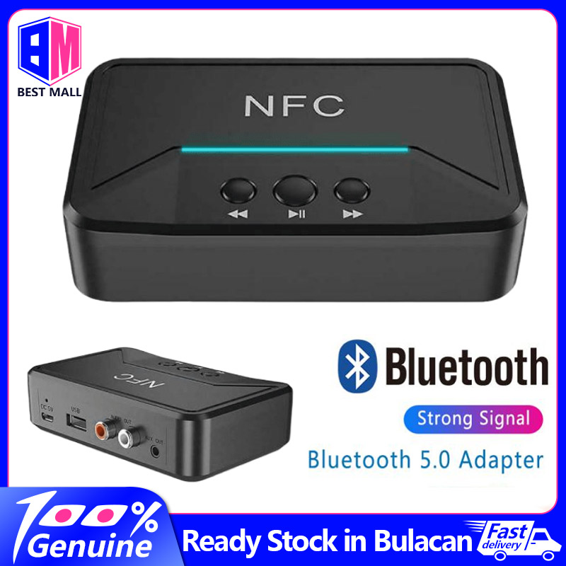 [🇵🇭 Stock&COD] BT200 NFC Bluetooth Receiver 3.5mm Aux RCA Jack A2dp ...