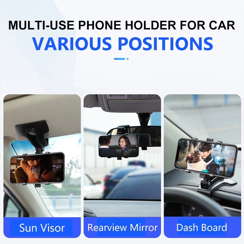 EAST GATE Universal 360 Degrees clip Car Phone Holder for Car Dashboard ...