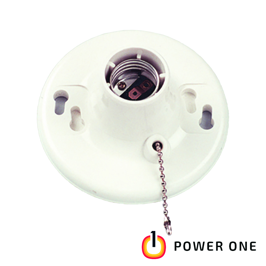 Surer 717 Pull Chain Receptacle, E27, 4'' (White) | Lazada PH