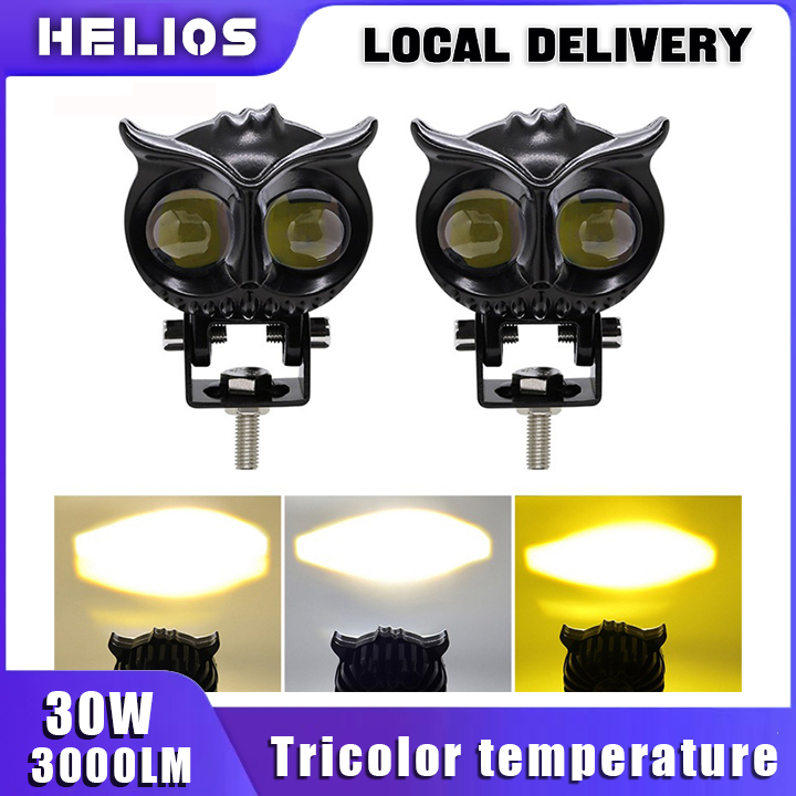 Helios Motorcycle Lamp Tricolor 30W 3000LM temperature Led Lights For ...