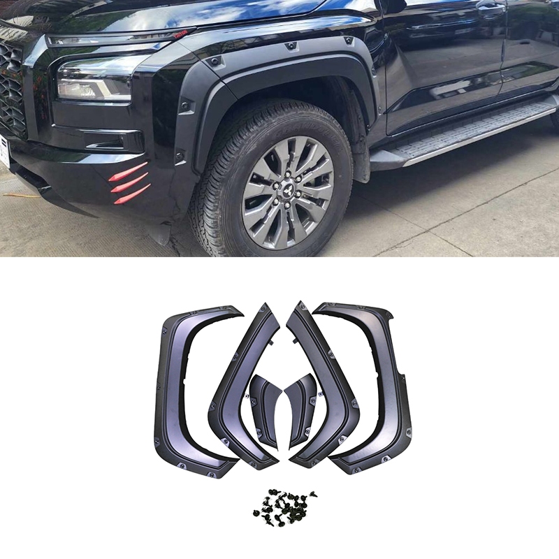 Mitsubishi TRITON / strada 2024 to 2025 matte black car Fender Flares ...