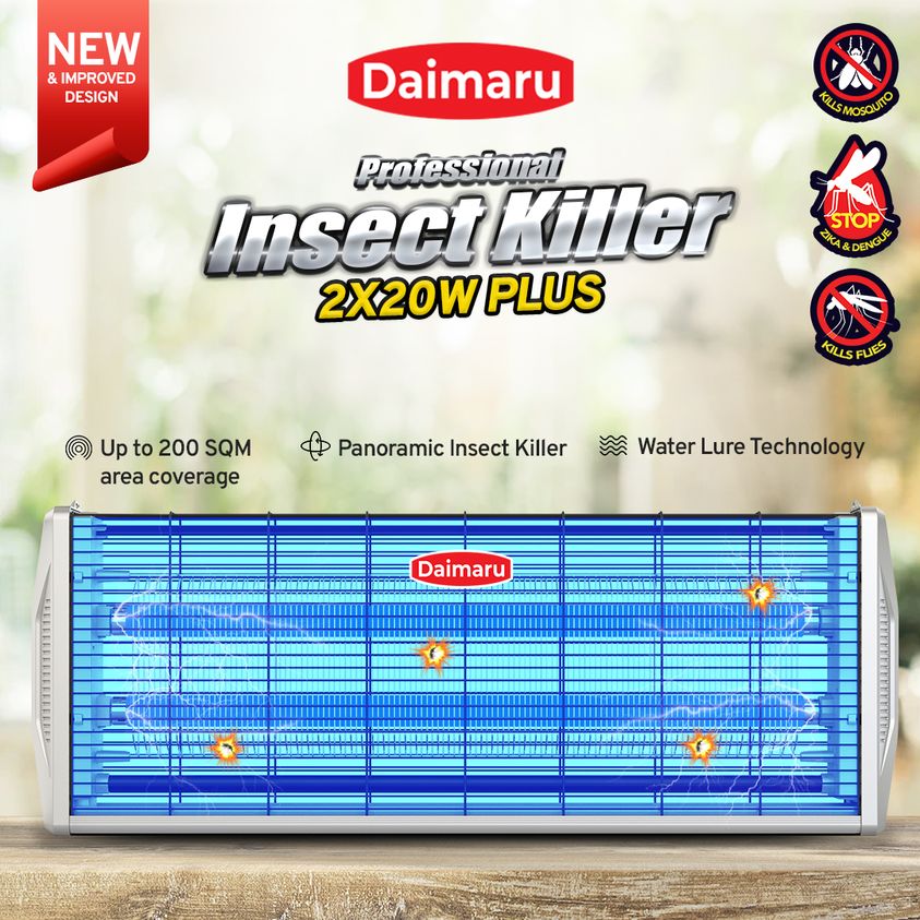 DAIMARU INSECT KILLER 2X20W PLUS | 200SQM UV Mosquito Killer ...