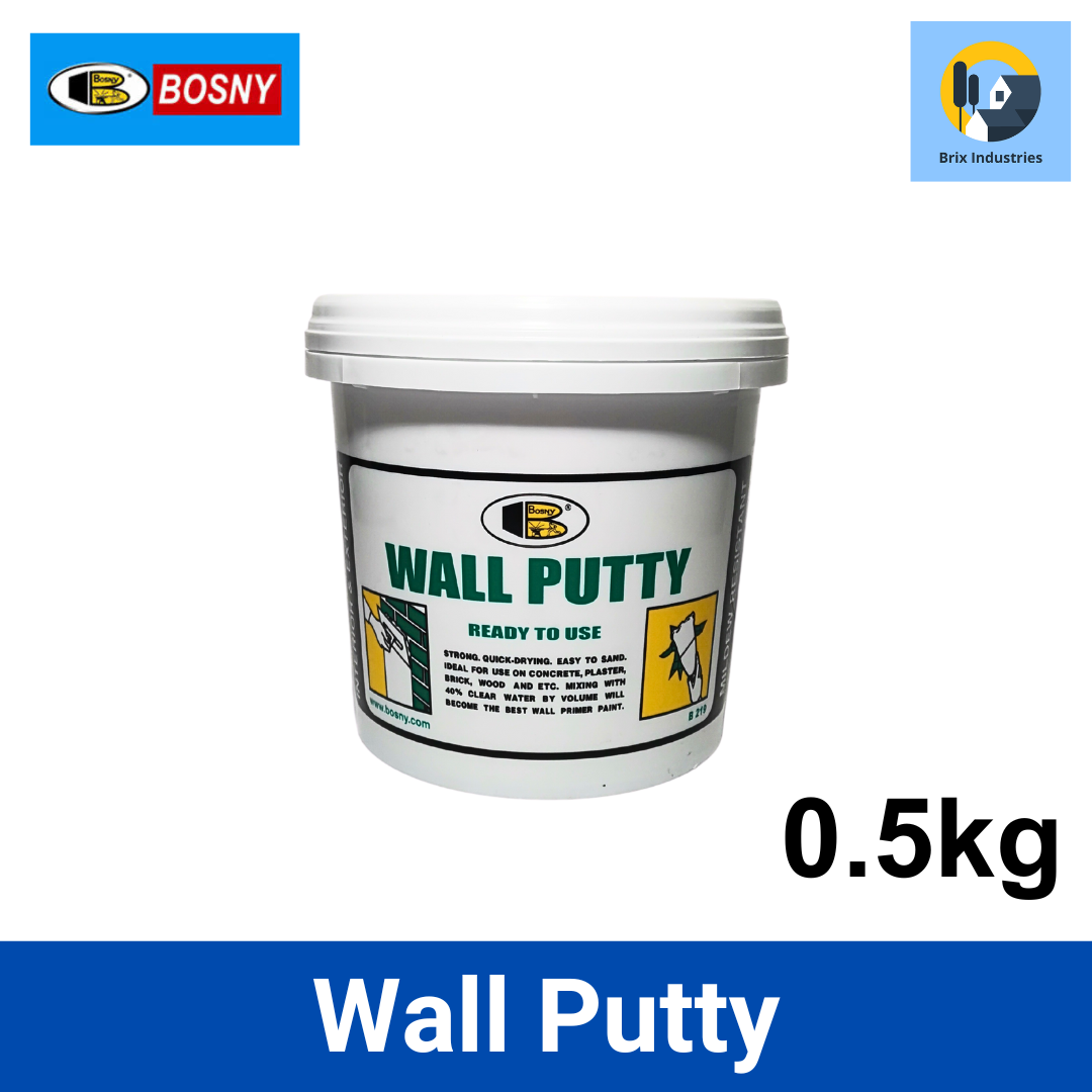 Bosny Wall Putty B219 Quick-Drying Water-based Masilya 320g 0.5kg 1.5kg ...