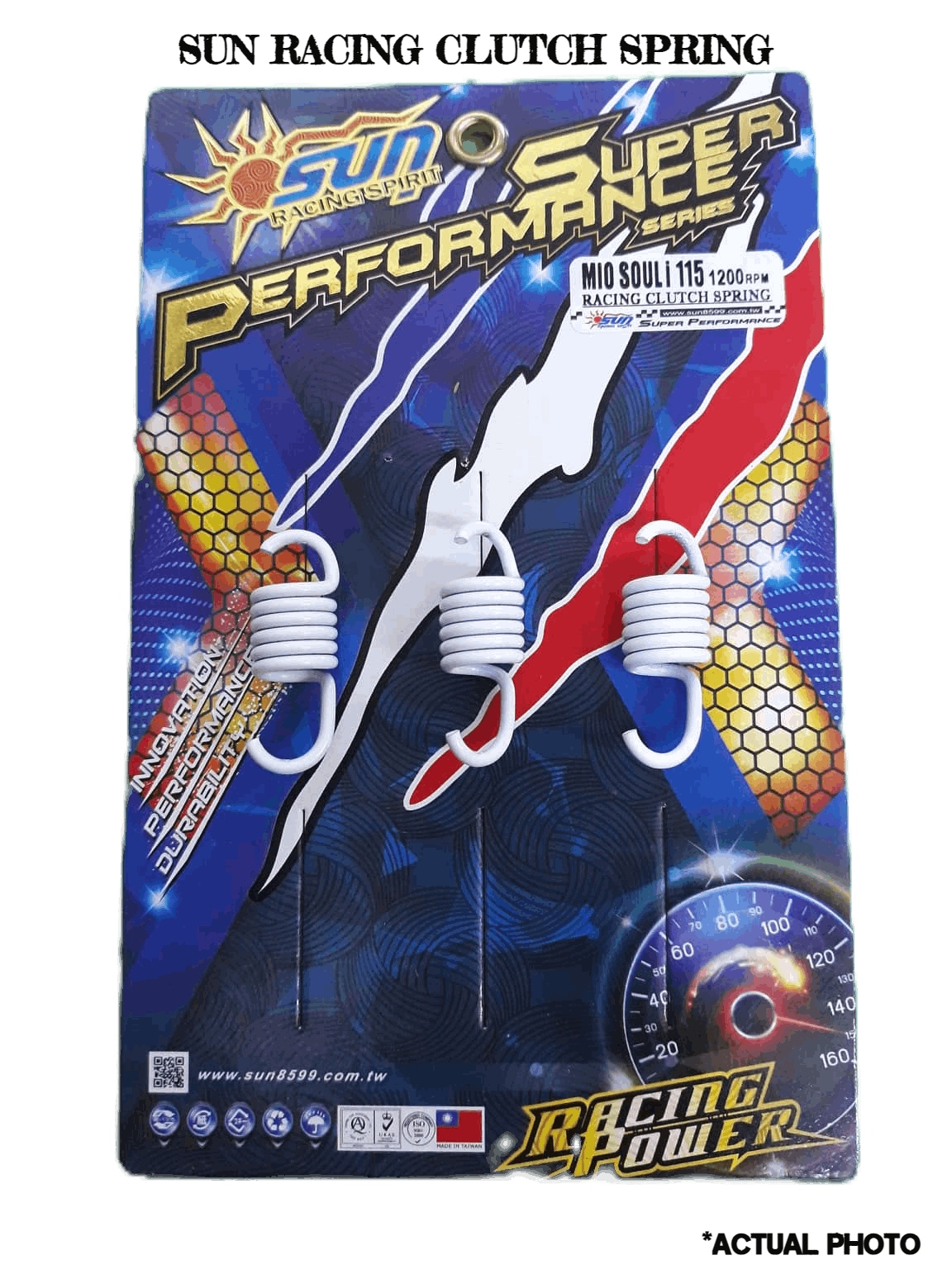 [racingsafe] SUN RACING CLUTCH SPRING (1200RPM) COLOR: WHITE MODEL: MIO ...