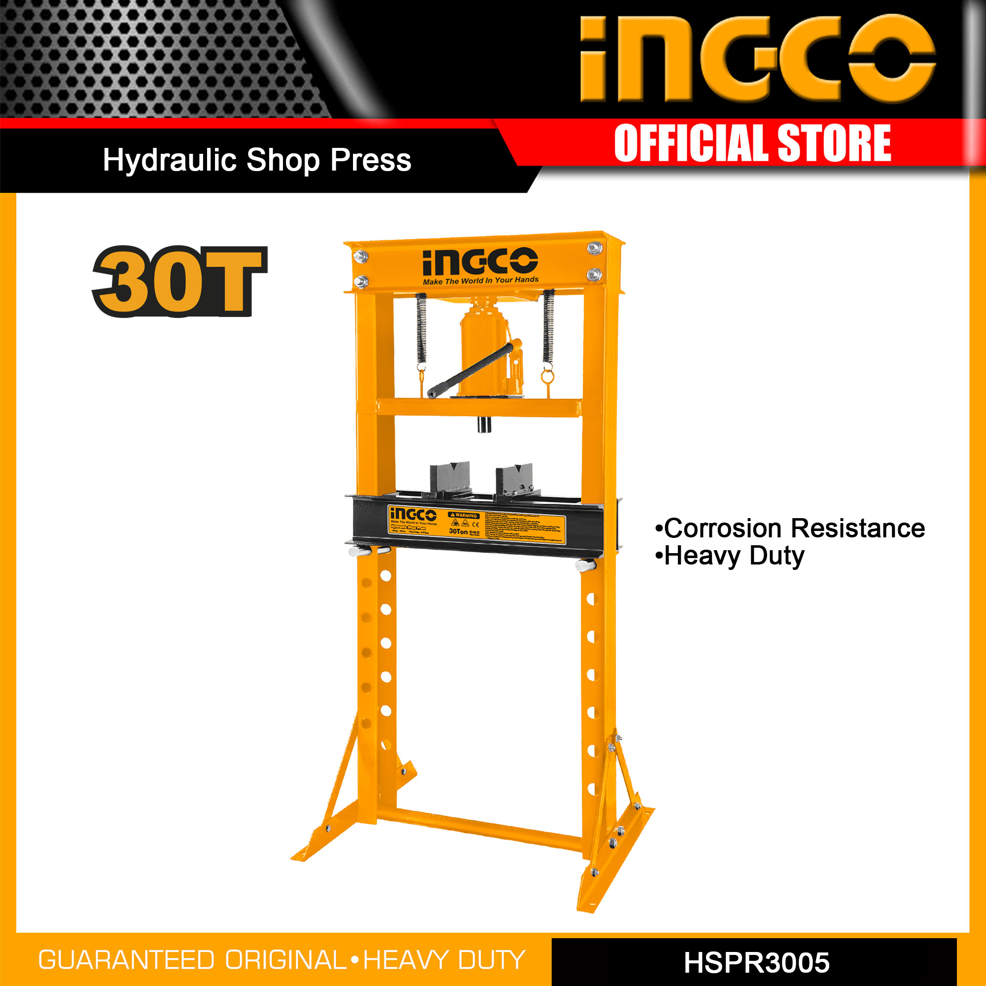 INGCO Hydraulic Shop Press 12T | 20T | 30T [SOLD PER PIECE] Press ...
