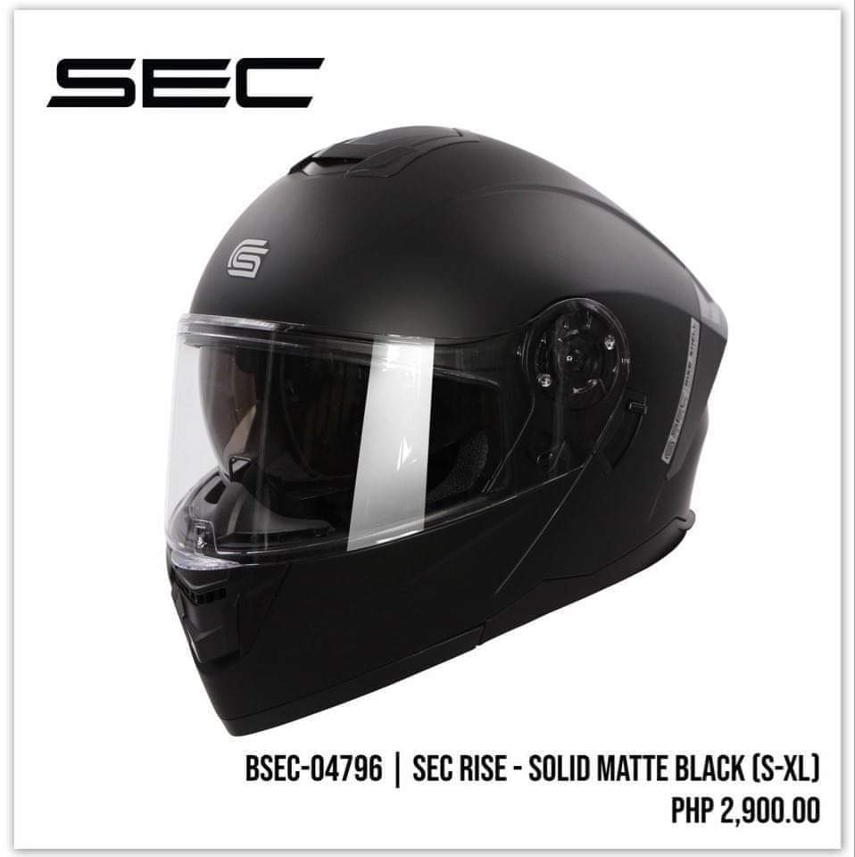 SEC Rise V2 Modular Dual Visor Helmet + FREE Extra Clear Visor | Lazada