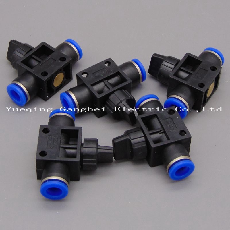 HVFF 10 Hand Flow Control Valve Pneumatic hvff 10MM To 10MM Tube Pipe ...