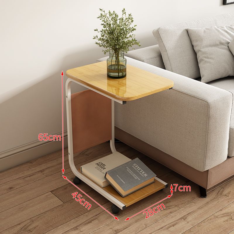 Movable Sofa Side Table Coffee Table with wheels Minimalist Tea Table ...