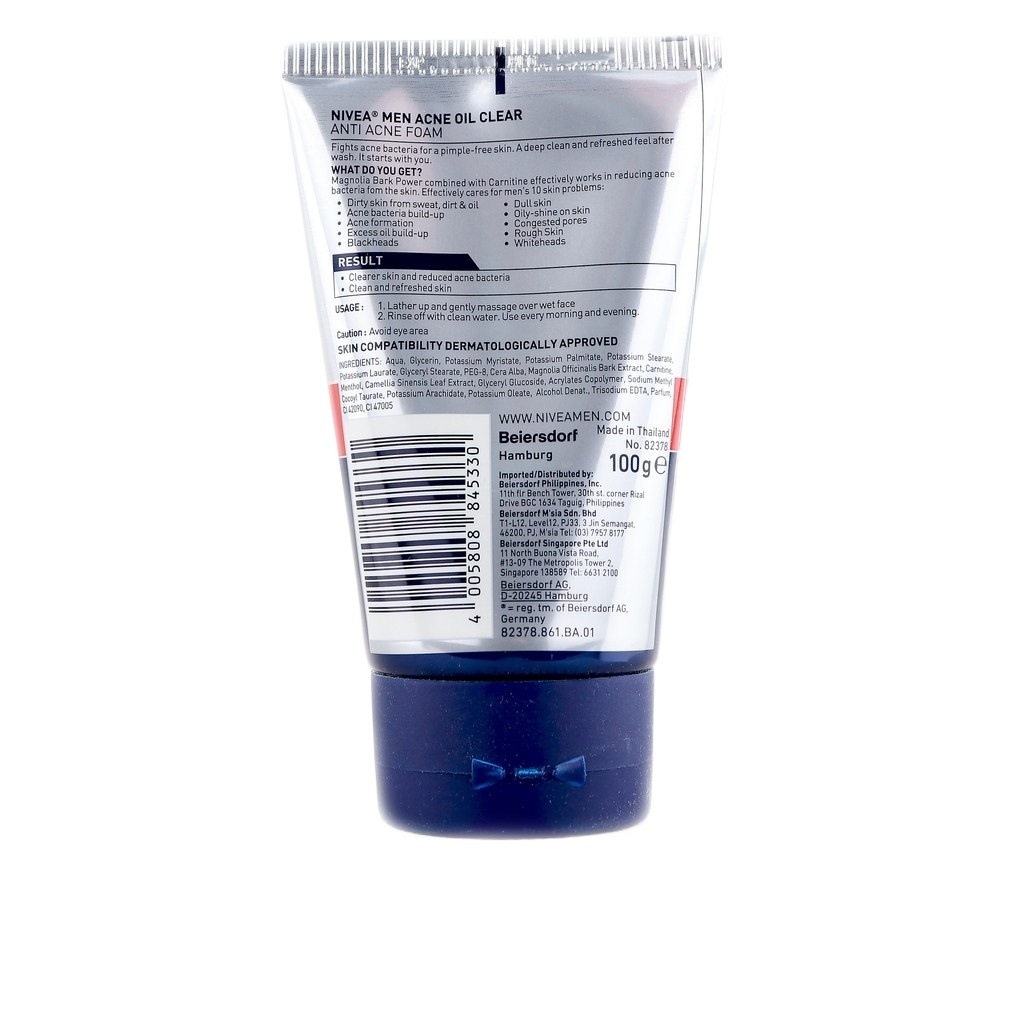 Nivea Men Anti Acne Oil Control Clear Foam 100g | Lazada PH